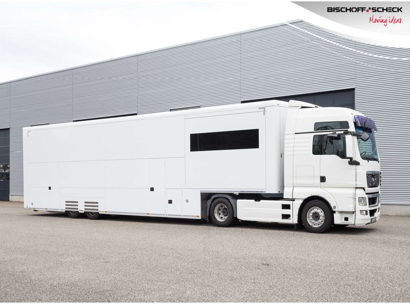 New Racetrailer made by Bischoff + Scheck - Racecar Pop Out
