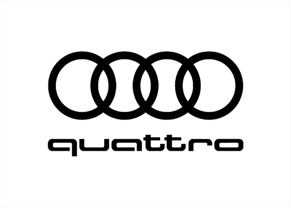 Audi Quattro Logo Aufkleber Des AUDI QUATTRO Logos Mit Einem